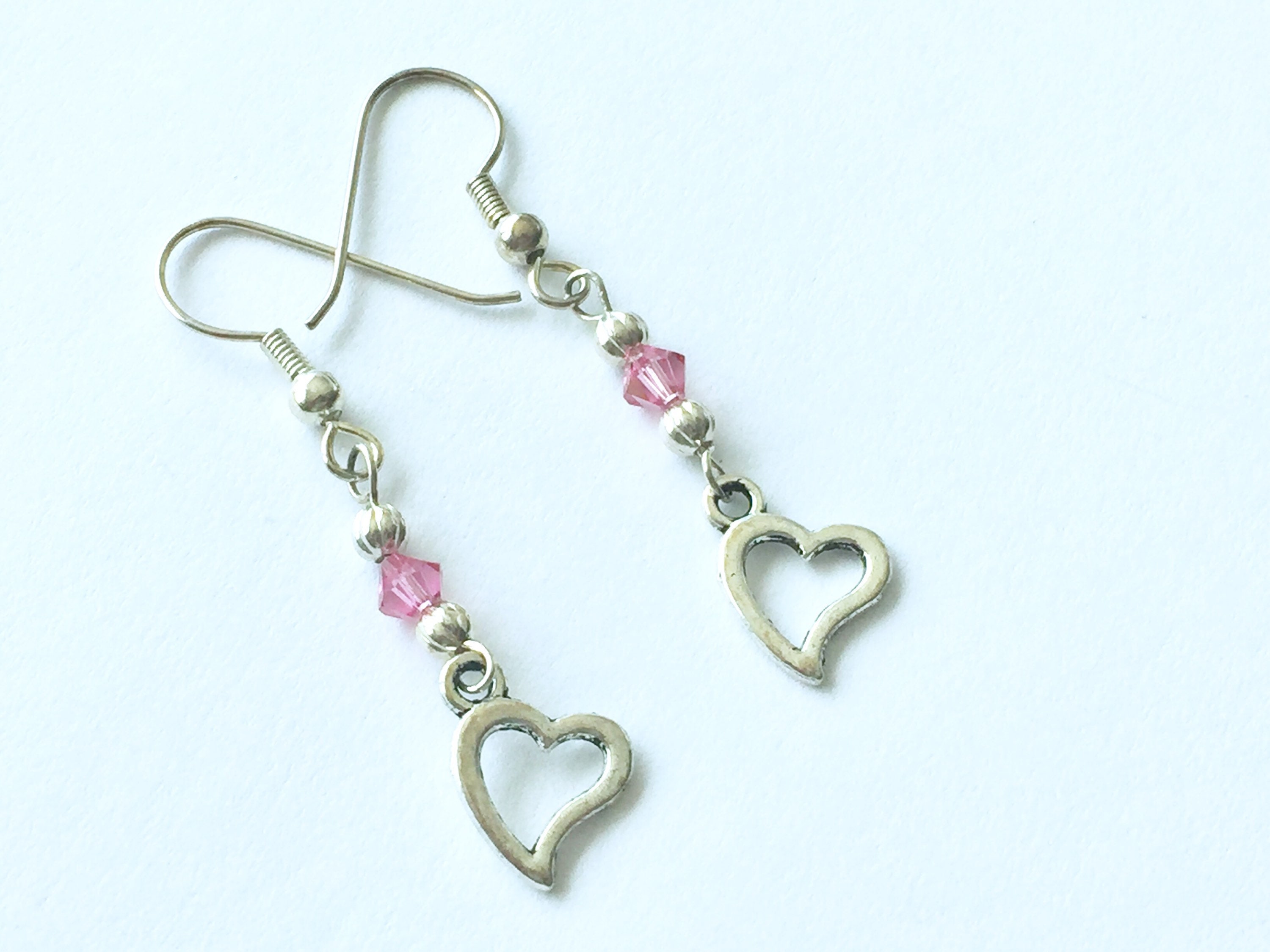 I Love You Earrings, Valentine's Day Earrings, Engraved Postcard ...