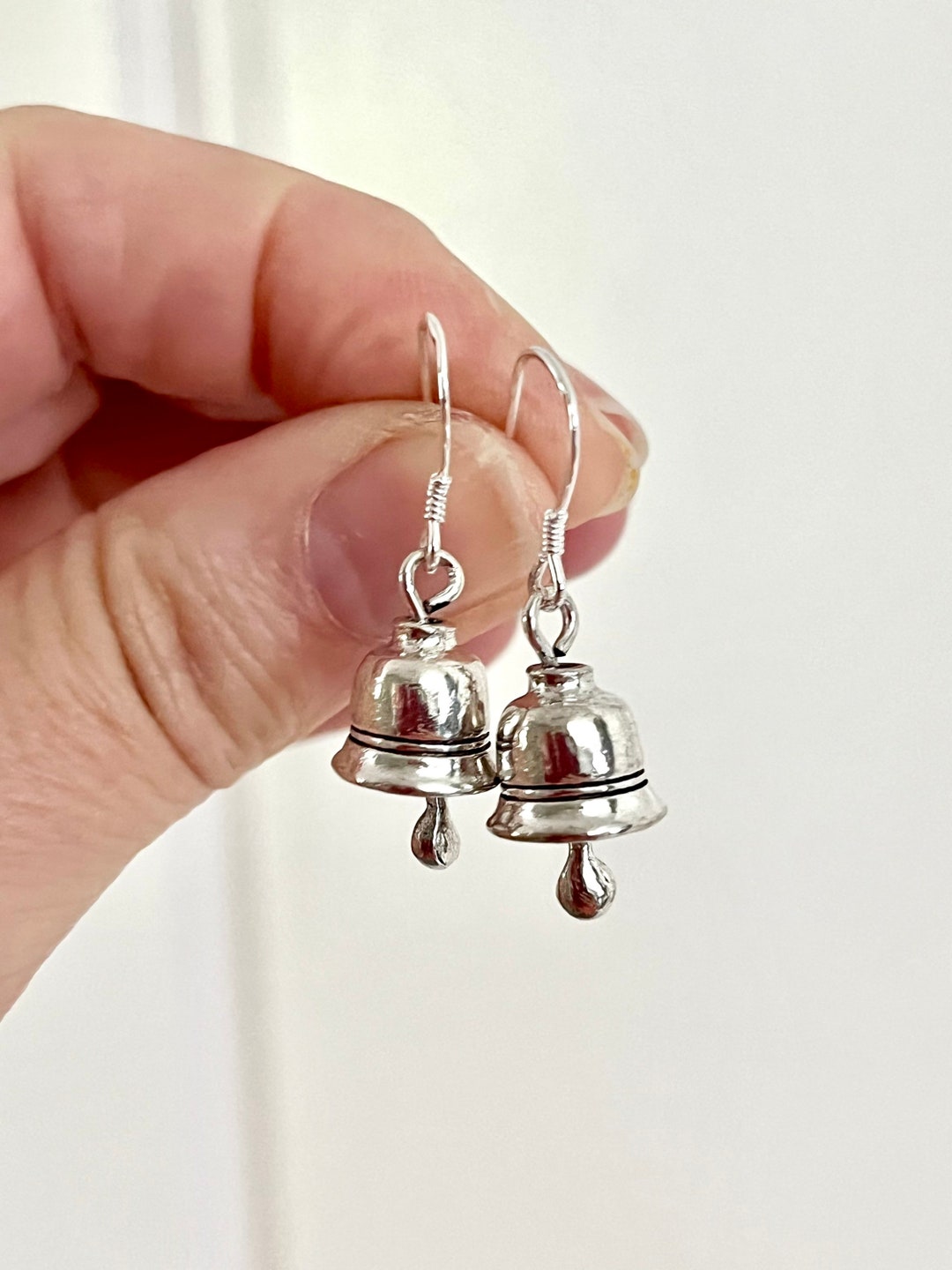 Silver Bell Earrings, Christmas Bell Earrings, Easter Bells, Christian ...