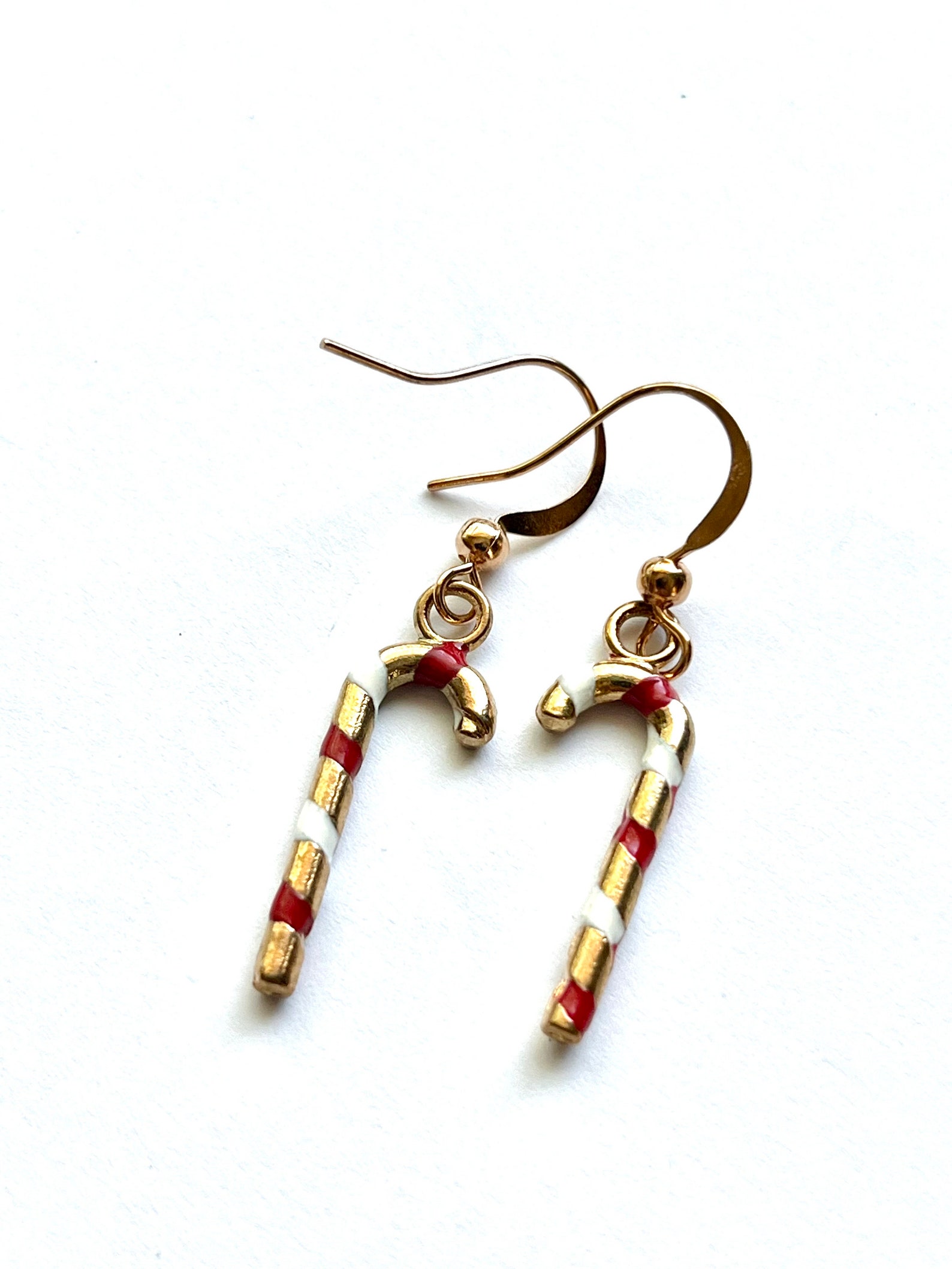 Candy Cane Earrings, Christmas Earrings, Holiday Earrings - Etsy