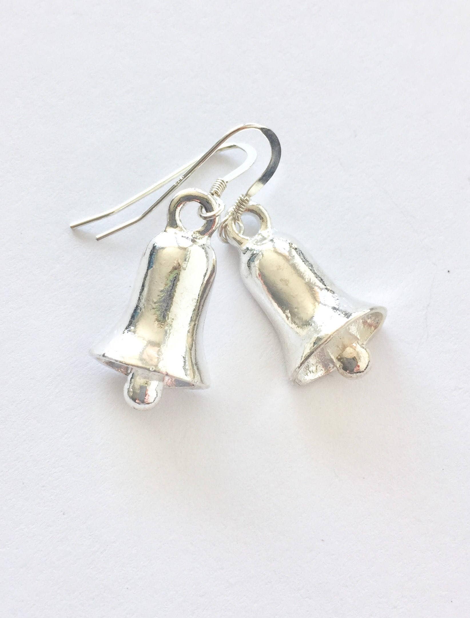 Silver Bell Earrings, Christmas Bells, Christmas Bell Earrings ...