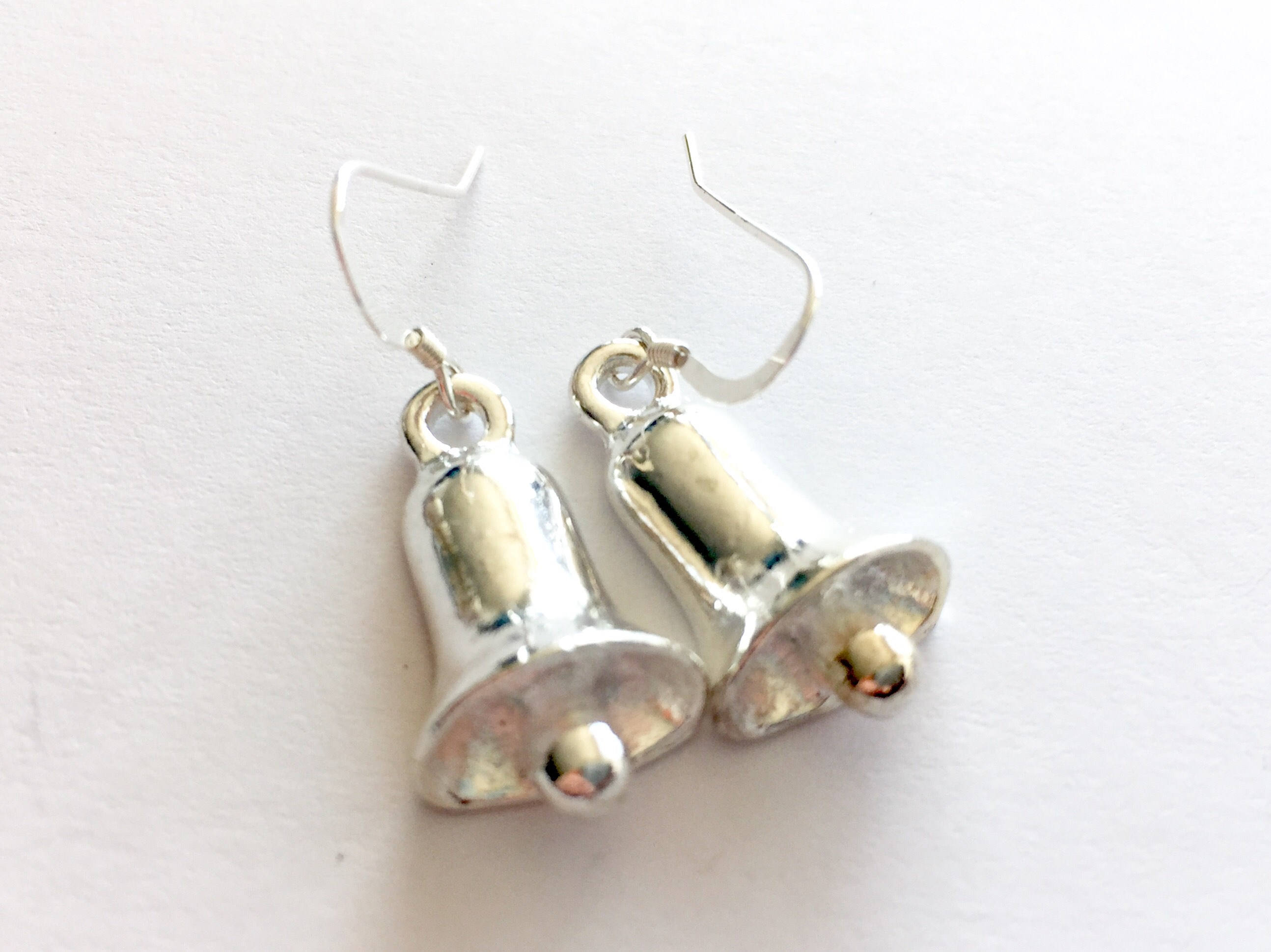 Silver Bell Earrings, Christmas Bells, Christmas Bell Earrings ...