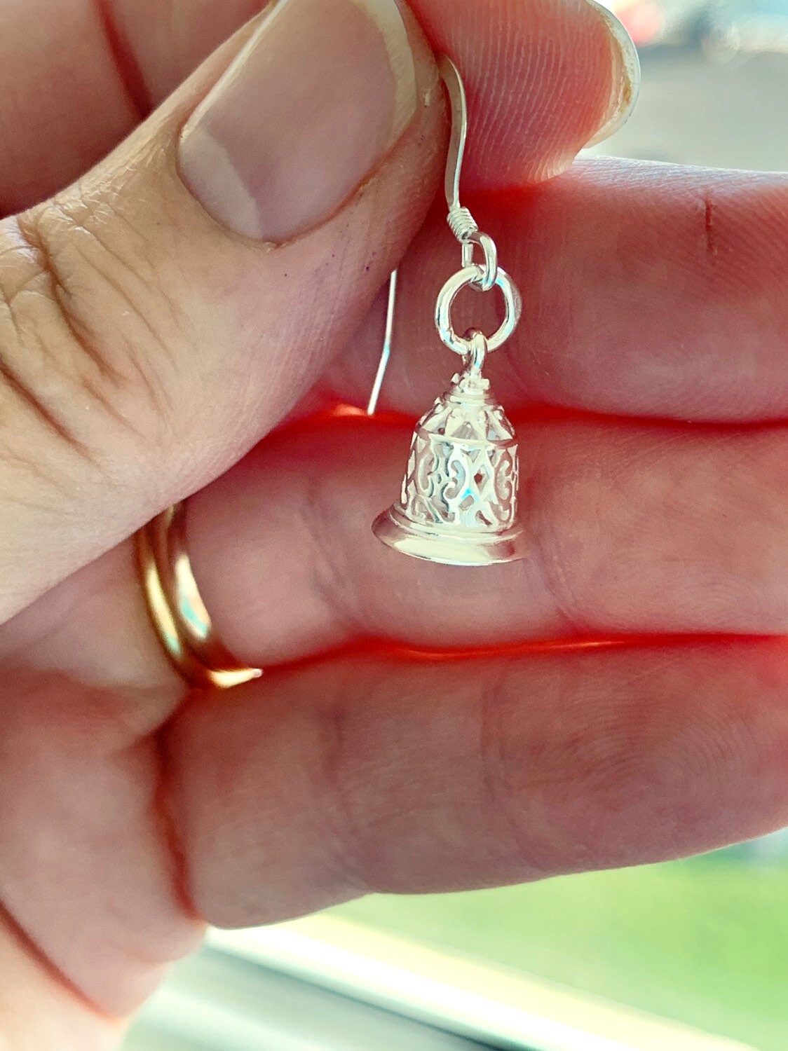 Sterling Silver Bell Earrings, Easter Bell Earrings, Christmas Bells ...