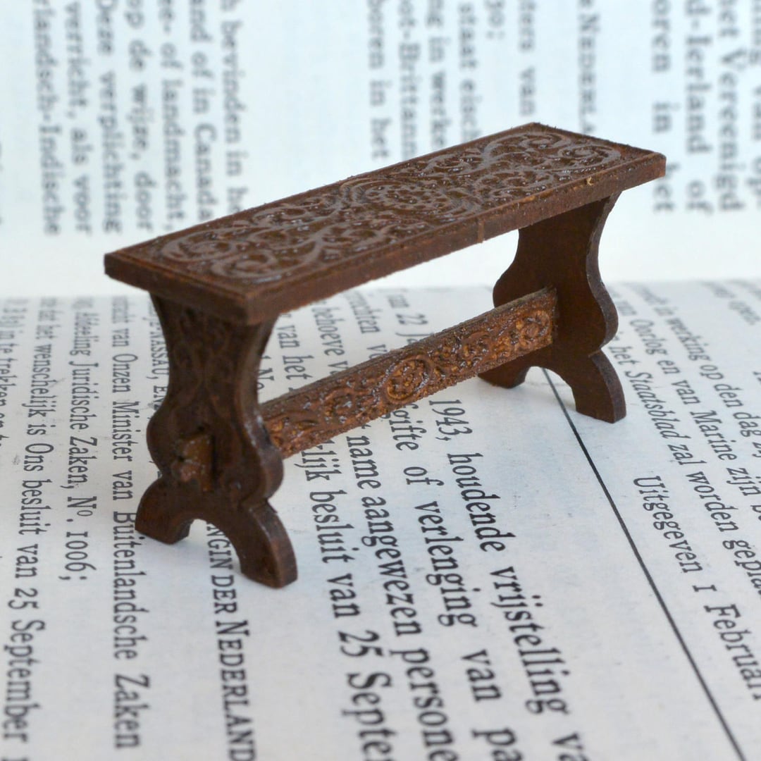 1:24 Bench Dollhouse Miniature Kit - Etsy