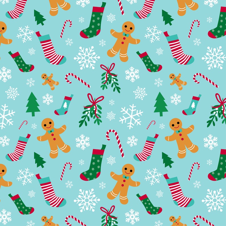 Cute Christmas Gift Wrap Wrapping Paper Etsy