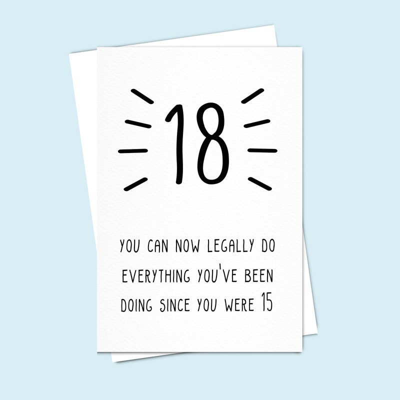 Funny 18th Birthday Card - Etsy