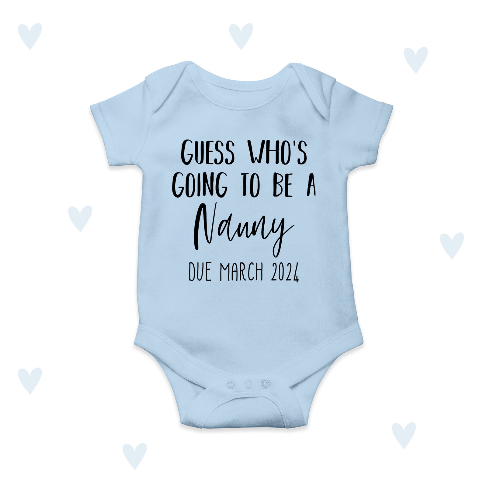 Grandma Baby Announcement Surprise Personalised Bodysuit Nanny Granny ...