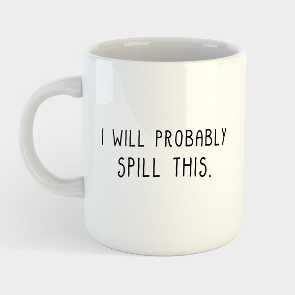 Funny No Spill Coffee Mug - Etsy