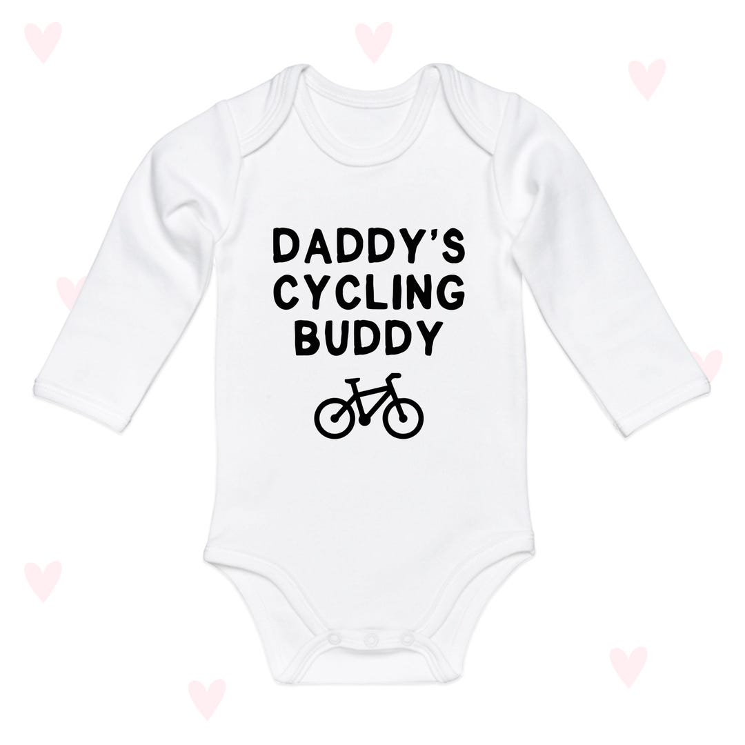 Cycling Baby Grow Daddy Biking Bikes Cycle Buddy Adventure Long Sleeve ...