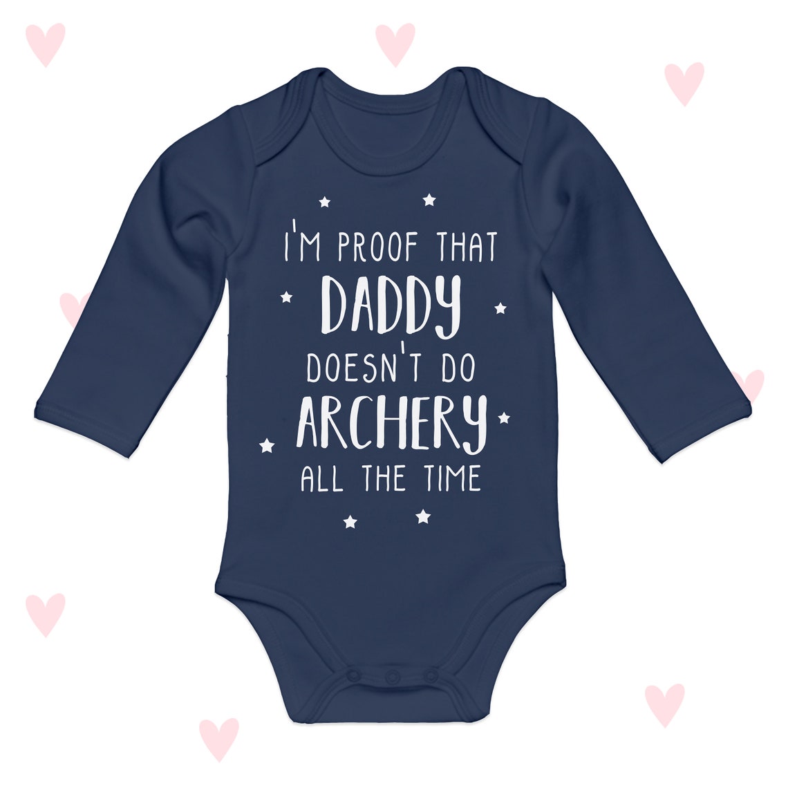 Archery Daddy Baby Grow Long Sleeve Gifts Personalised Boys Girls ...