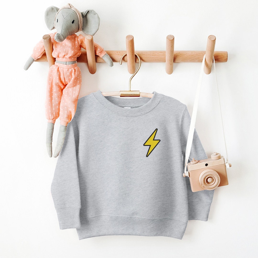 Lightning Bolt Kids Jumper Embroidered - Etsy