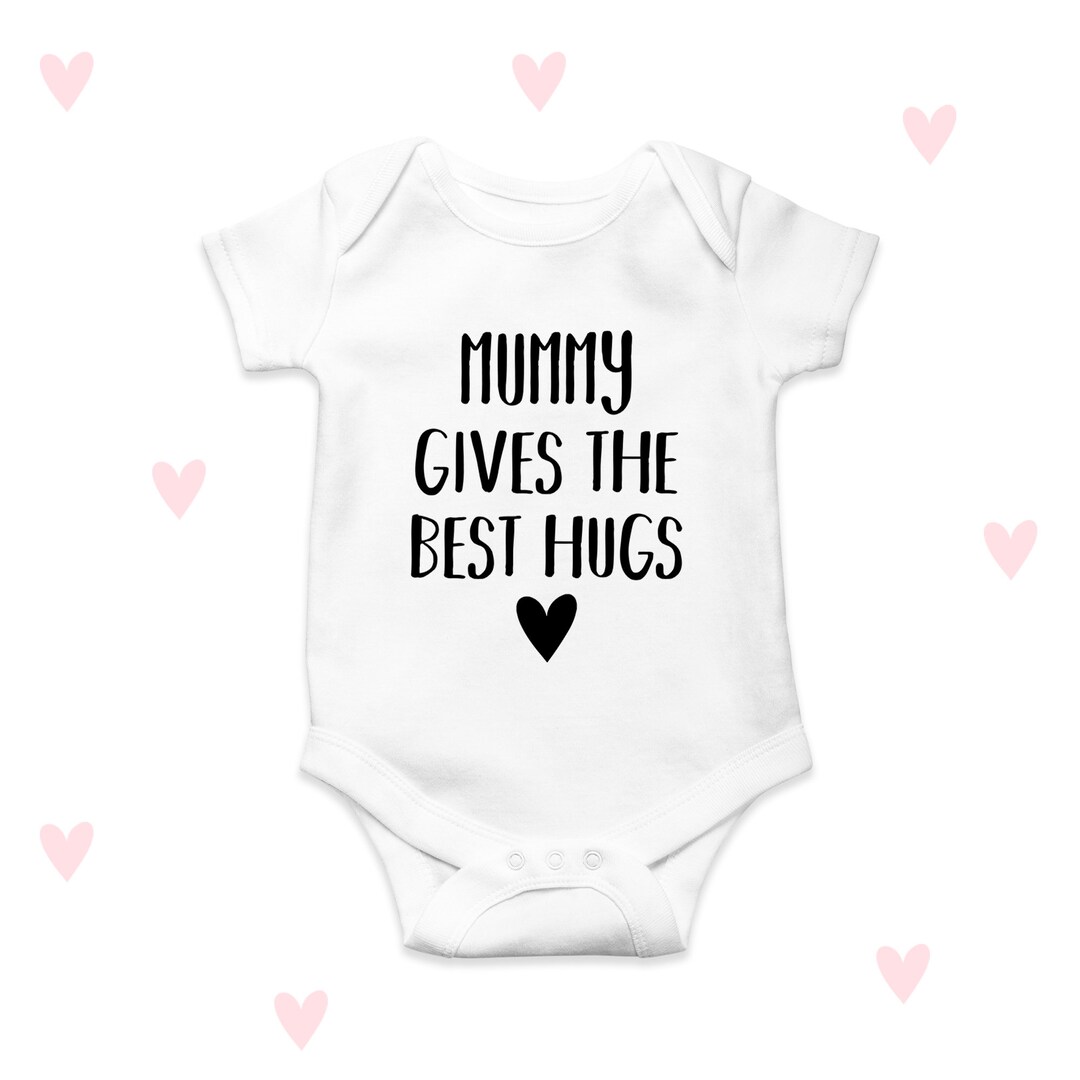 Mummy Baby Grow Best Hugs Cute Cuddles Personalised Gifts - Etsy