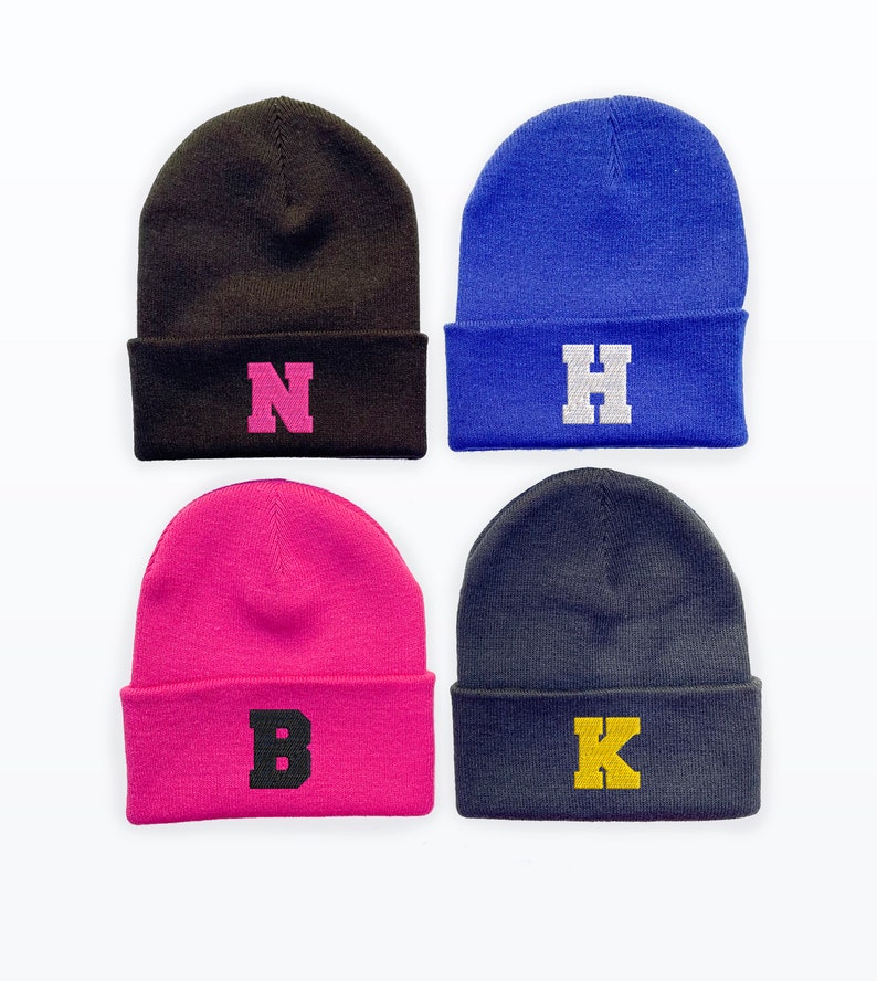 Gorro para niños con nombre inicial, regalos personalizados para niños ...