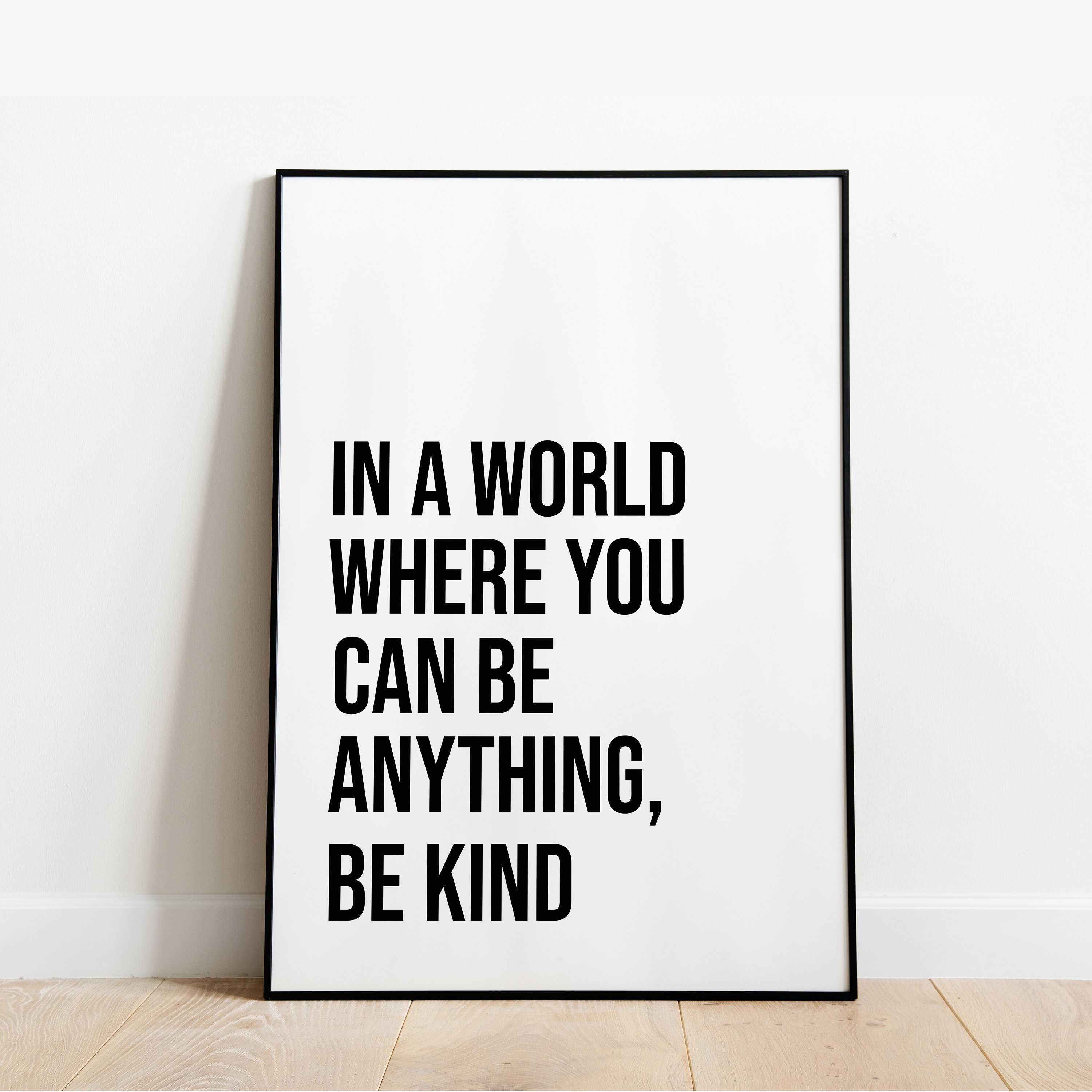 In a World Where You Can Be Anything Be Kind Cute Quote - Etsy UK