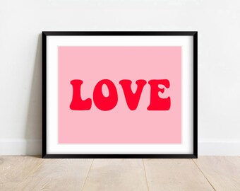 LOVE Print, Funky Prints, New Home Decor, Bedroom, Fun Wall Art ...