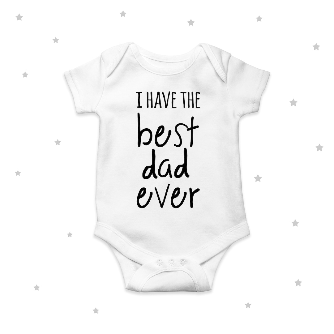 Best Dad Baby Grow Personalised Baby Bodysuit Cute Gifts for Daddy - Etsy