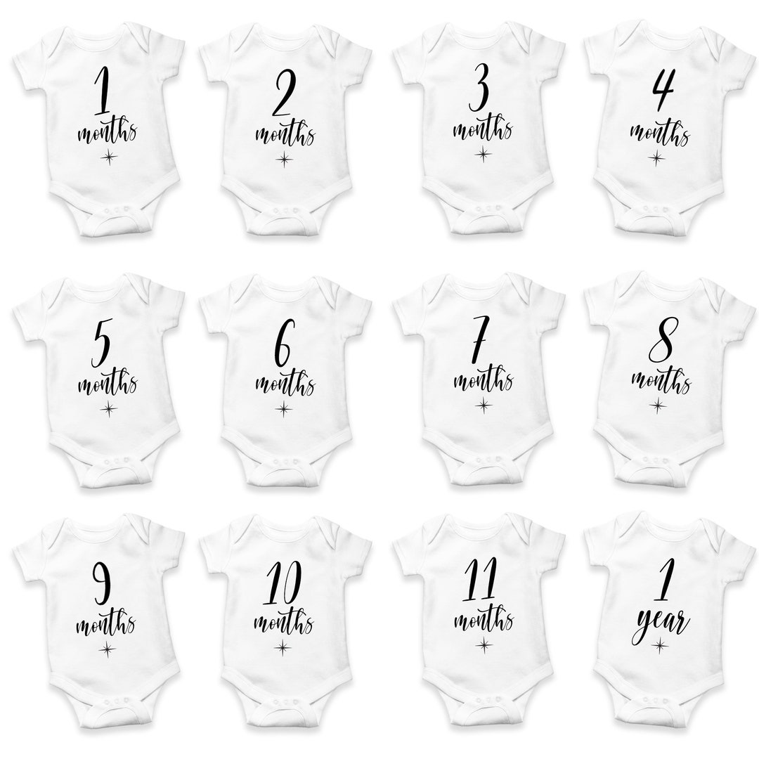 Monthly Milestone Baby Clothes: Keepsake Newborn Gift - Etsy