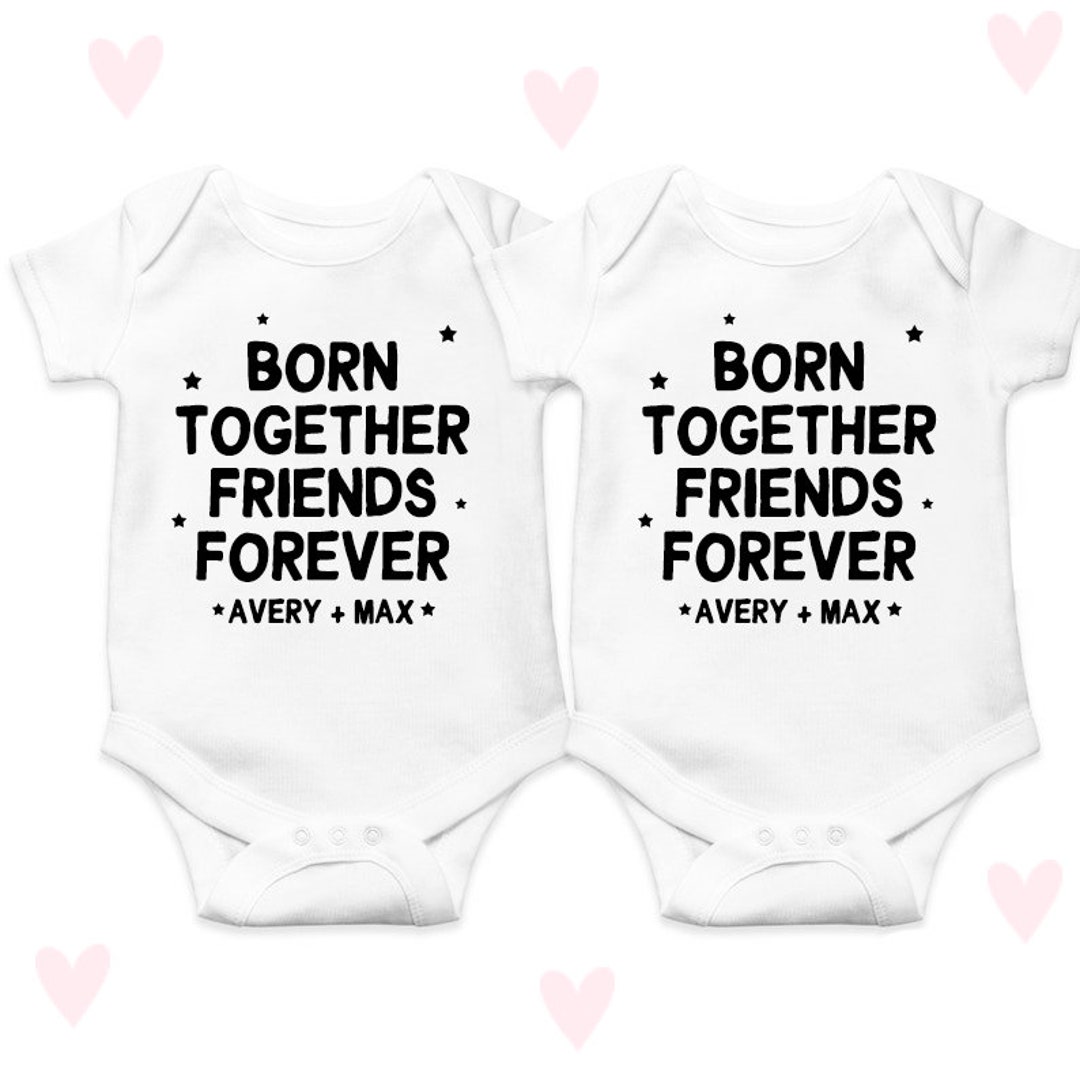 Best Friend Baby Grow Twins Matching Set Newborn Baby Shower Gifts Cute ...