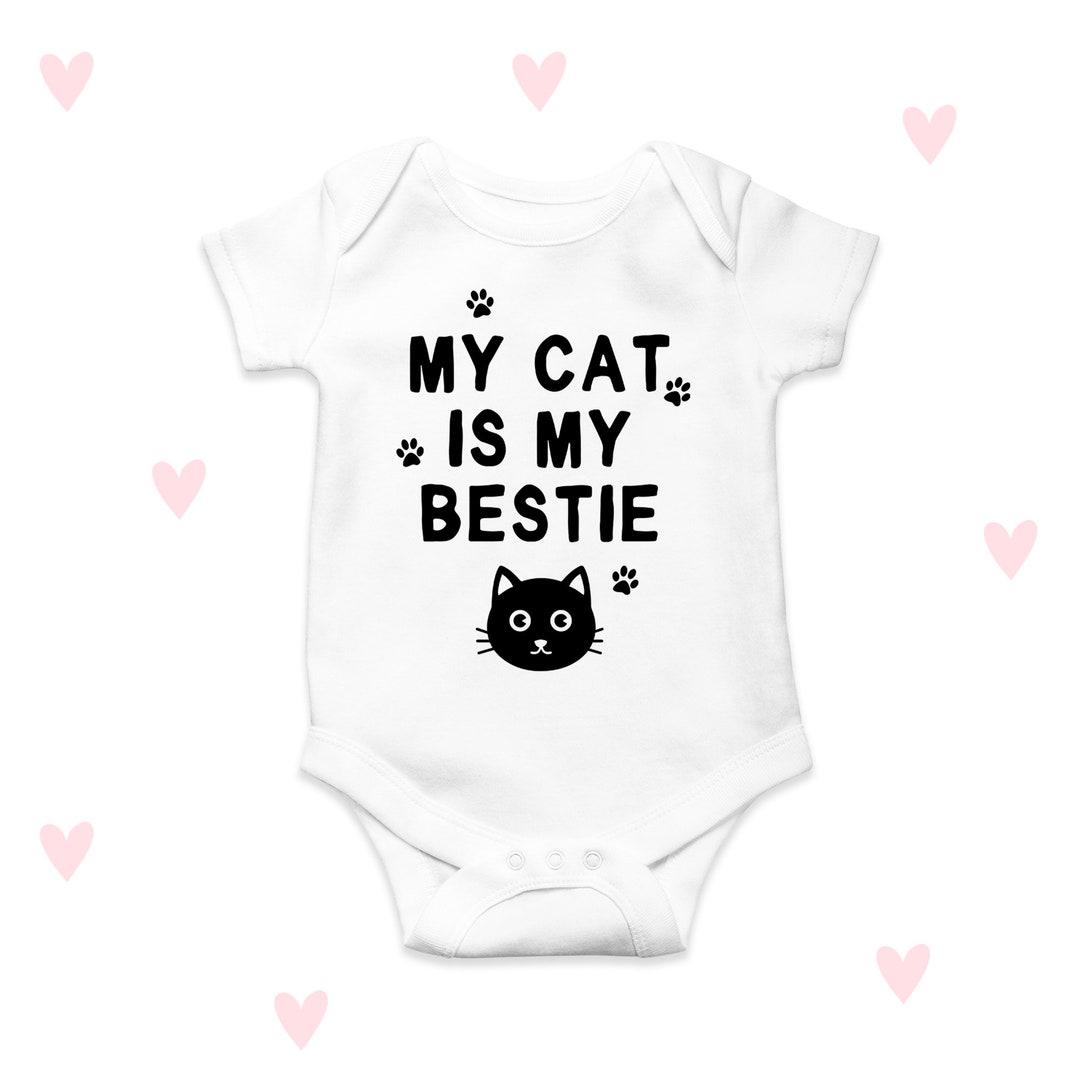 Cat Bestie Baby Grow Cute Newborn Baby Gifts Cats Cute Personalised ...
