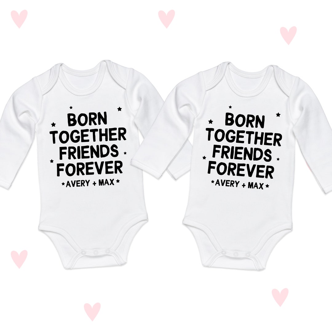 Best Friend Baby Grow Twins Matching Set Newborn Baby Shower Gifts Long ...