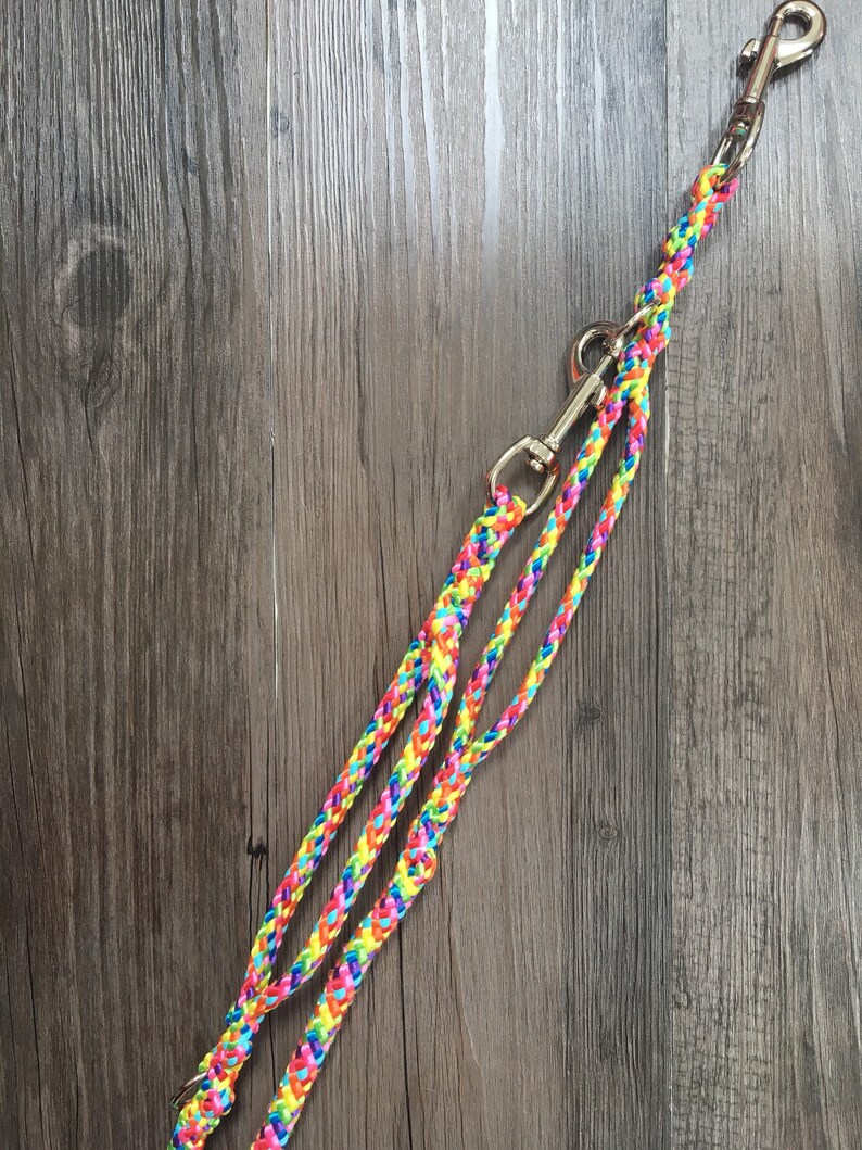Multi Point Lead Rainbow Soft Rope Dog Lead Bright Coloured - Etsy
