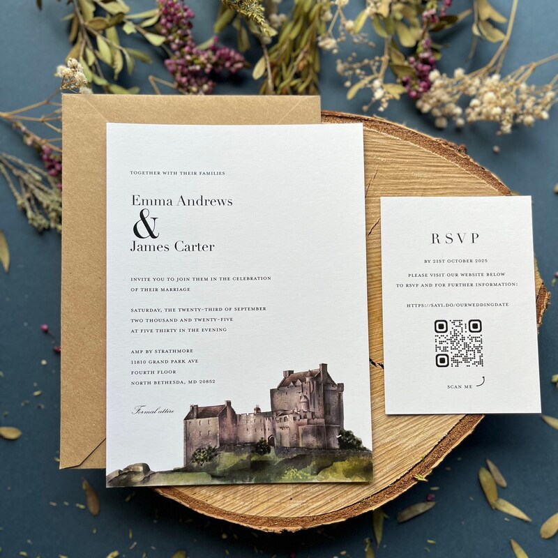 Castle Invitation - Etsy