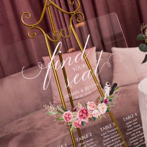 Luxury Large Acrylic Wedding Table Plan Perspex Table Plan - Etsy