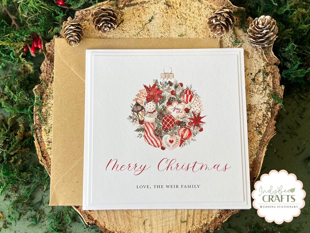 Personalised Christmas Cards, Rustic Christmas Cards, Family Holiday ...