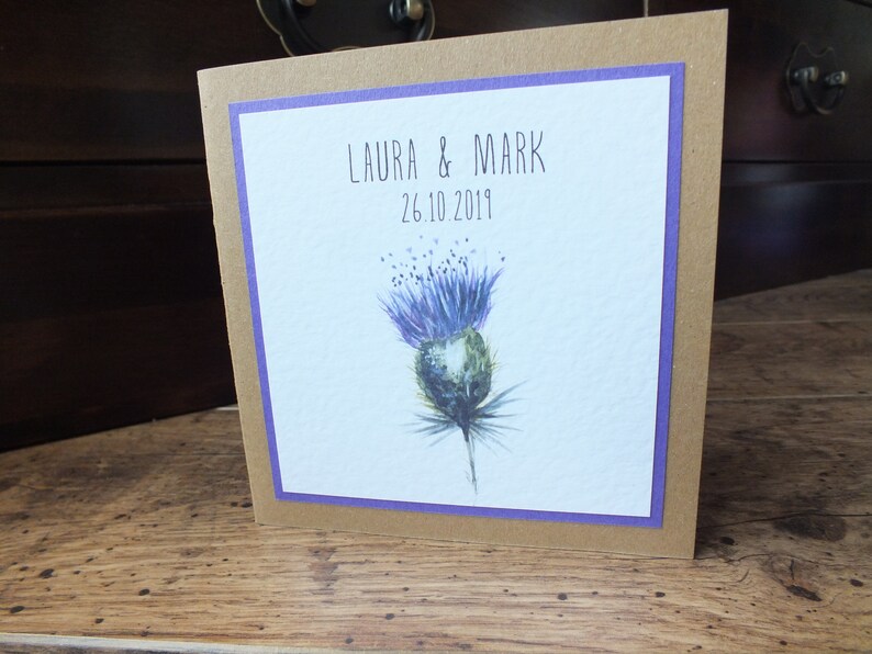 Flower of Scotland Thistle Wedding Invitation Set - Etsy UK