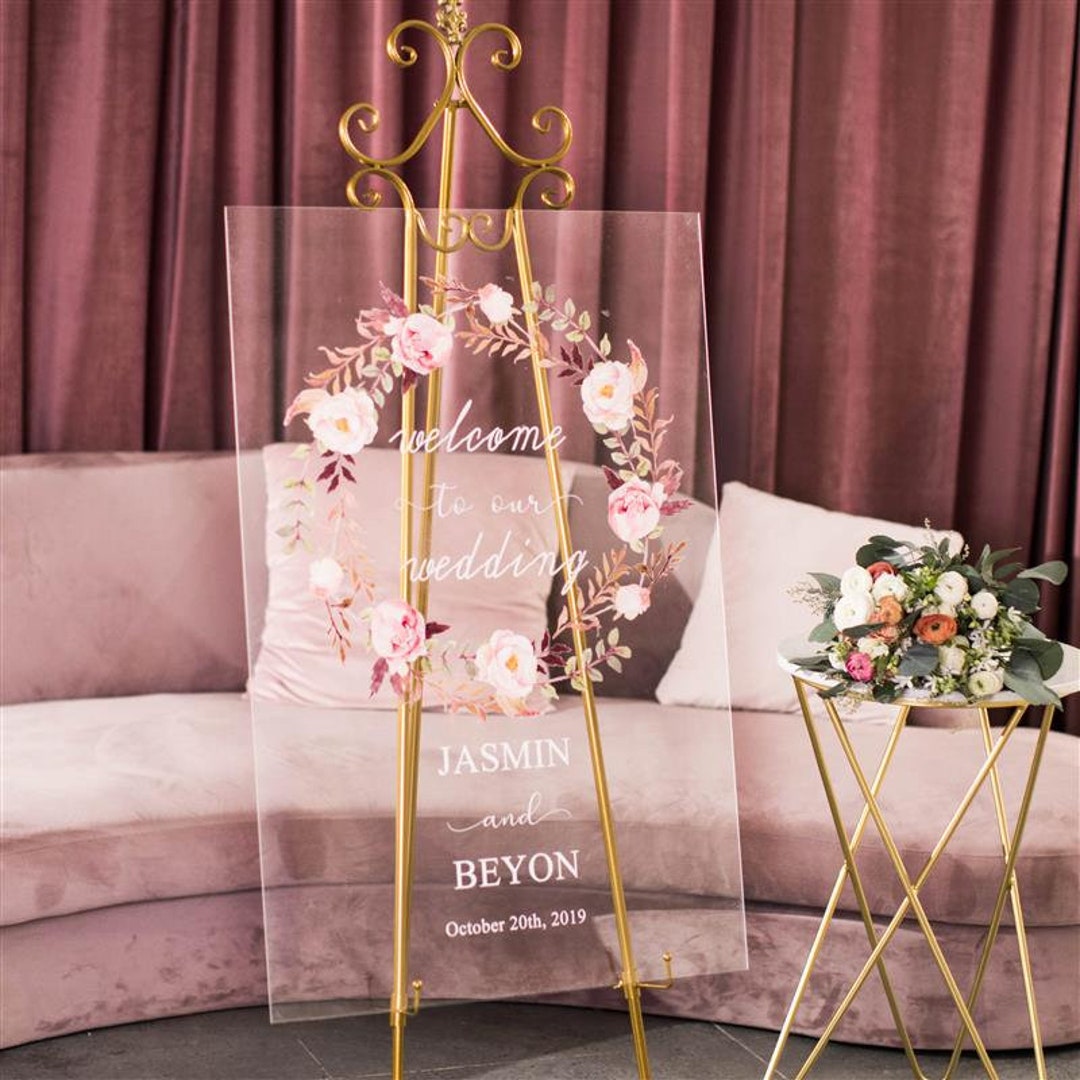 Luxury Perspex Wedding Sign Welcome to Our Wedding Large - Etsy