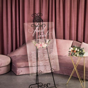 Luxury Large Acrylic Wedding Table Plan Perspex Table Plan - Etsy