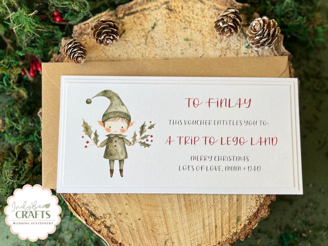 Personalised Kids Christmas Gift Voucher, Handmade Gift Voucher for ...