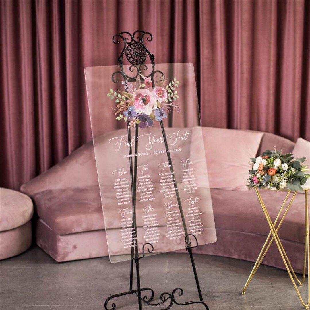Luxury Large Acrylic Wedding Table Plan Perspex Table Plan - Etsy