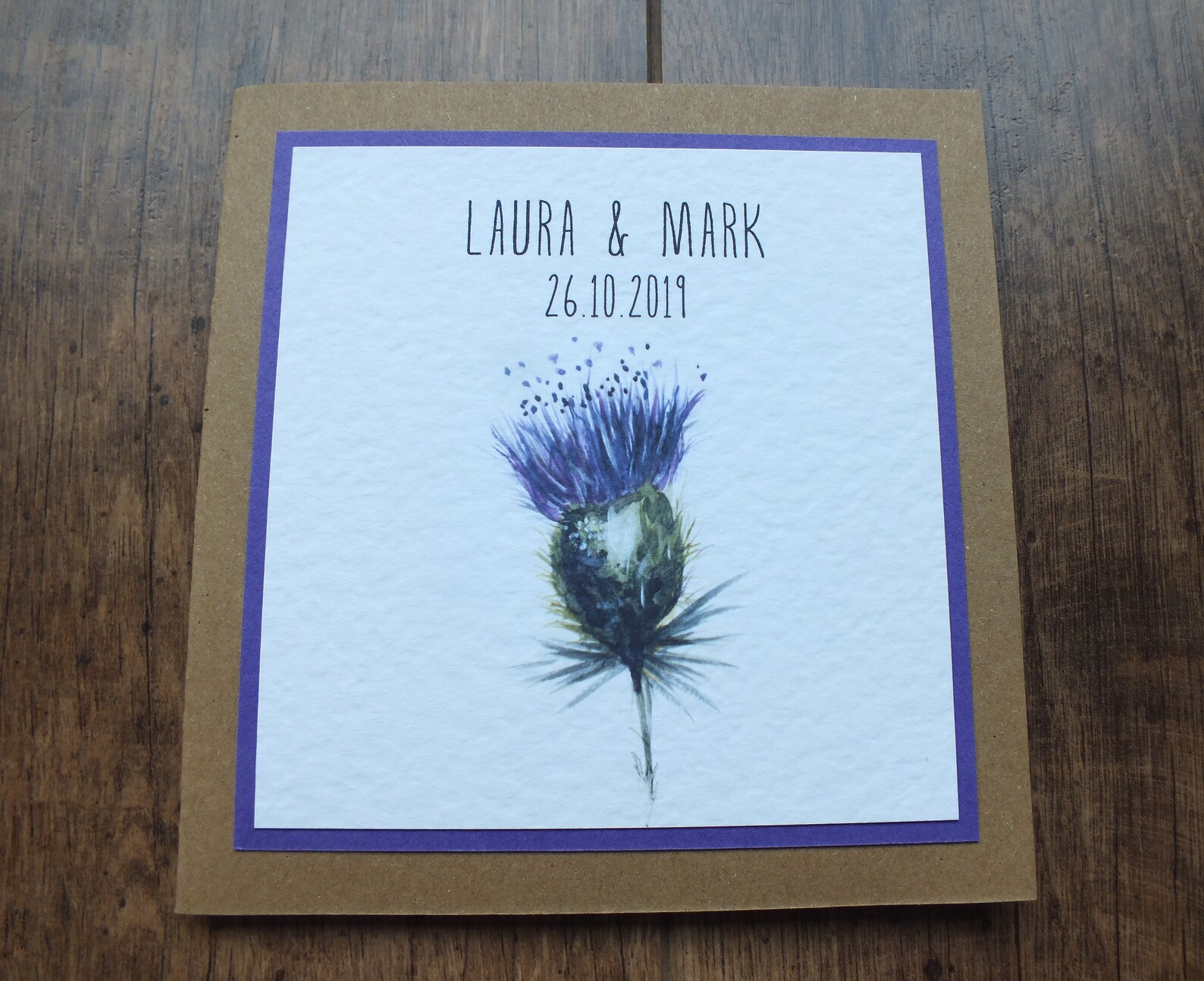 Flower of Scotland Thistle Wedding Invitation Set | Etsy