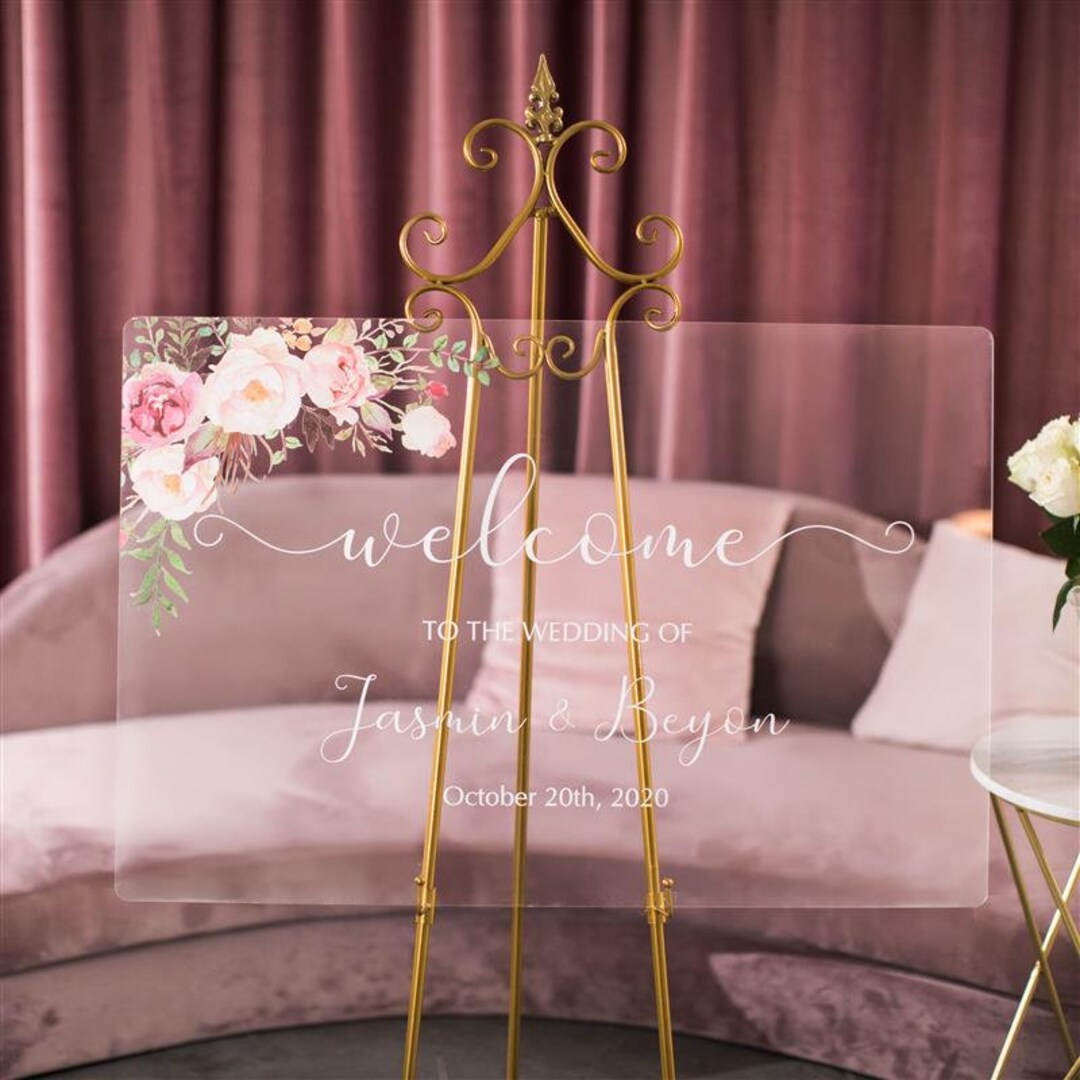 Luxury Perspex Wedding Sign Welcome to Our Wedding Large - Etsy