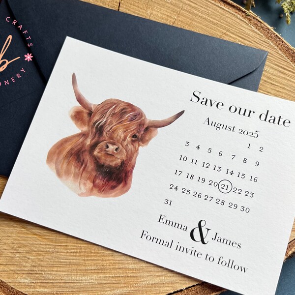 Cow Save the Date - Etsy
