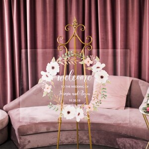 Luxury Acrylic Wedding Sign, Welcome to Our Wedding, Large Wedding ...