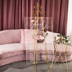 Luxury Large Acrylic Wedding Table Plan Perspex Table Plan - Etsy