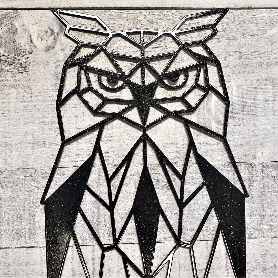 Geometric Owl Metal Wall Art | Etsy