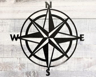 Compass Metal Wall Art - Etsy