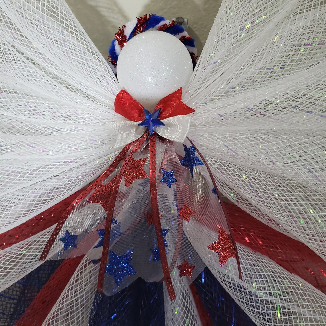 Patriotic Angel Door Wall Hanger or Tree Topper - Etsy