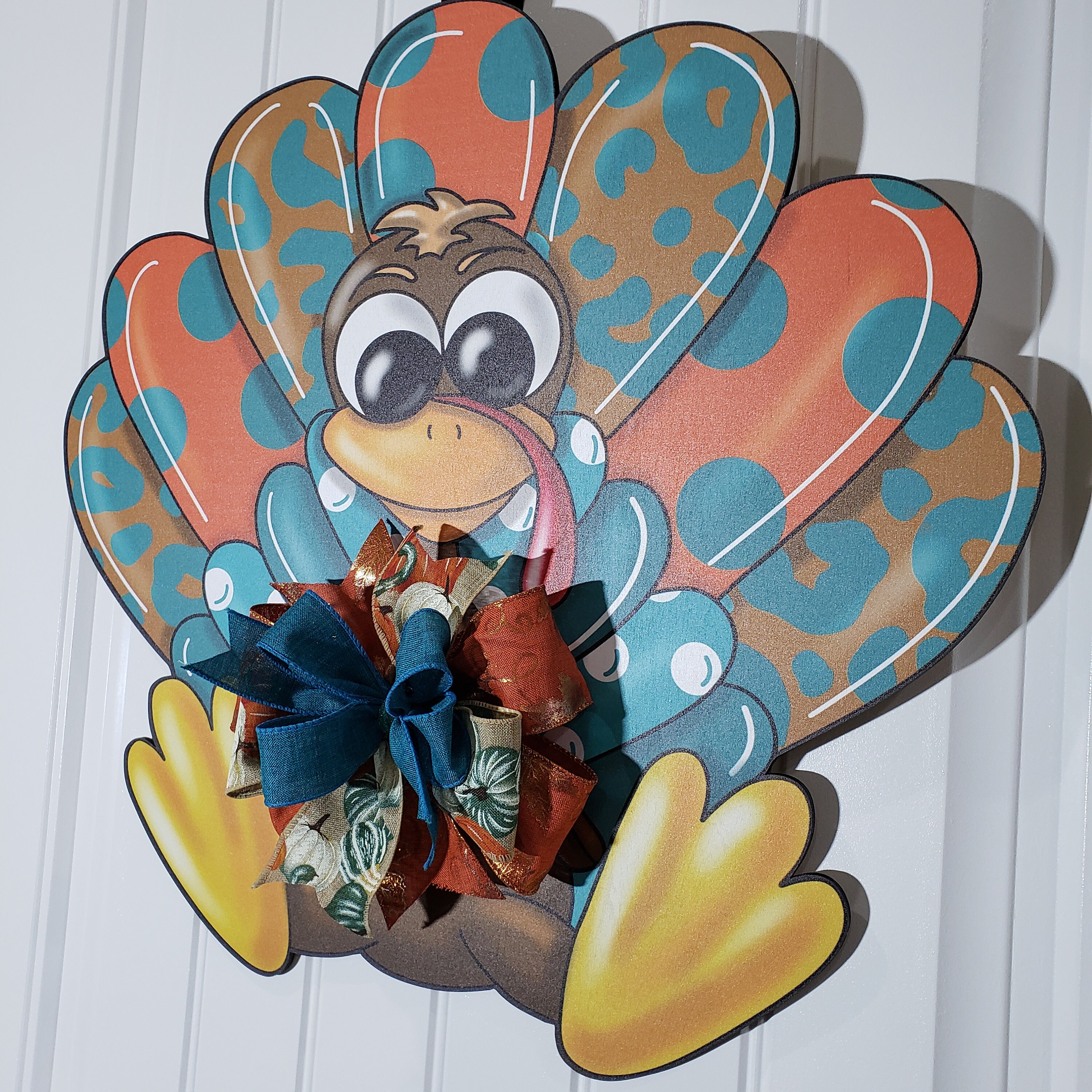 Fall Thanksgiving Turkey Door Hanger With Bow - Etsy