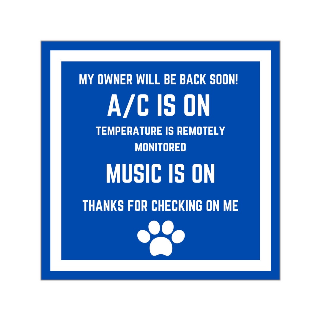 Blue Pet on Board Decal / Dog on Board / Sticker / Temperature ...