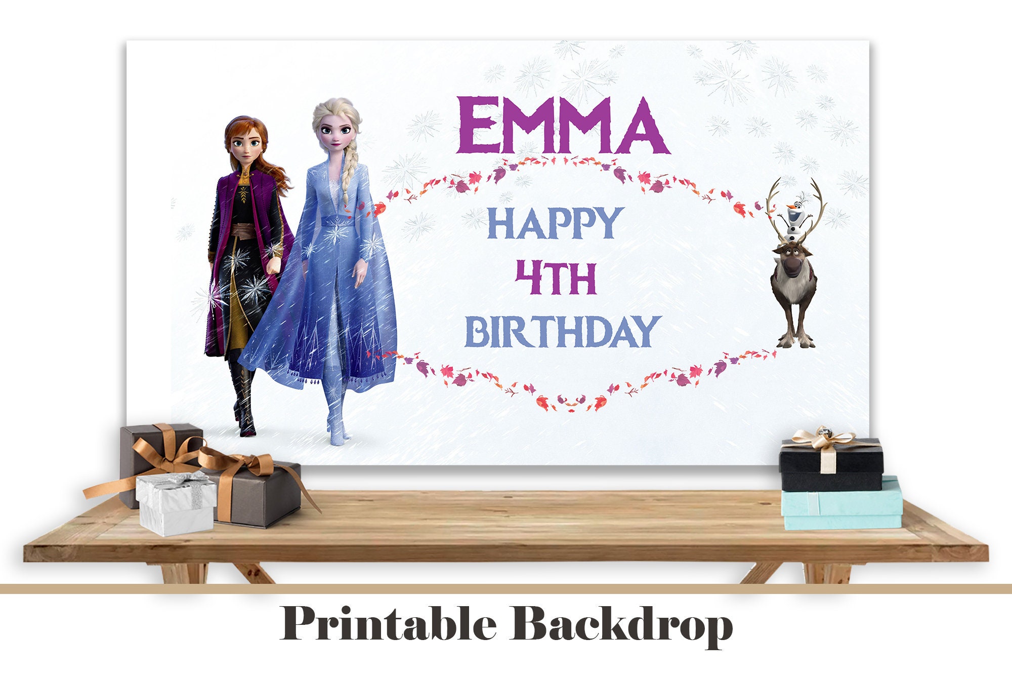 Frozen 2 Printable Backdrop Frozen 2 Printable Birthday | Etsy