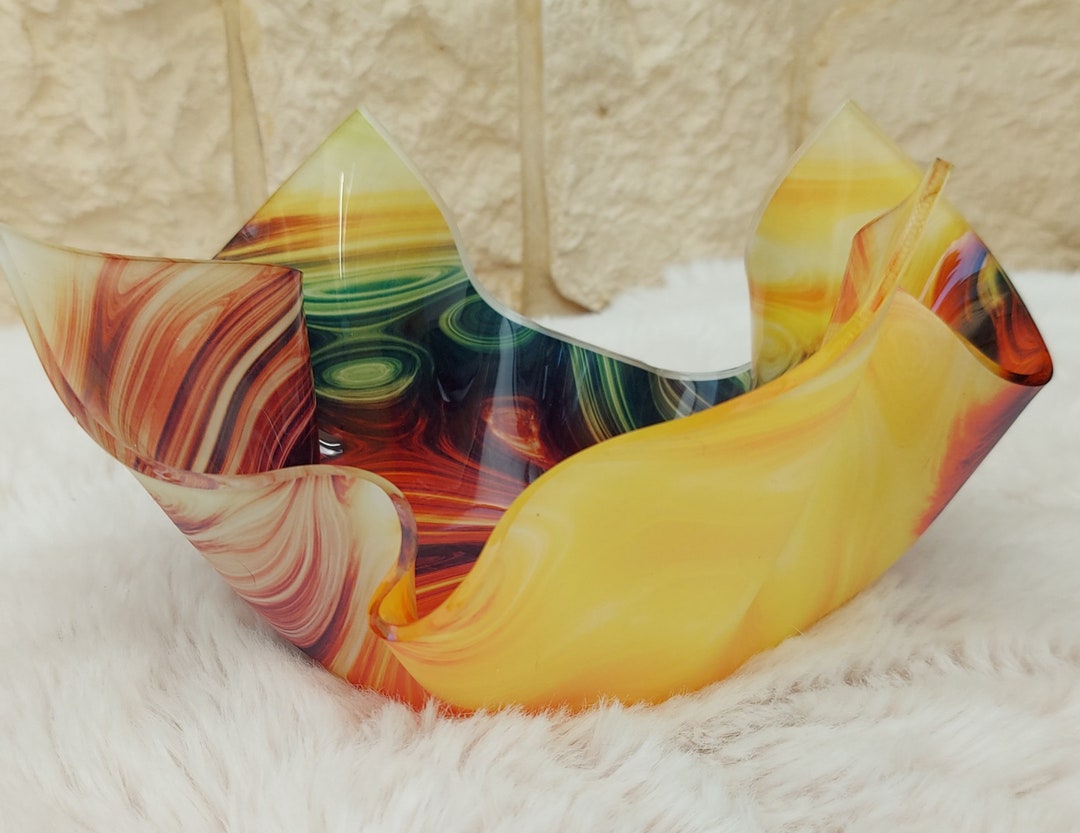 Acrylic Bowl Acrylic Glass Acrylic Glass Bowl Abstract - Etsy