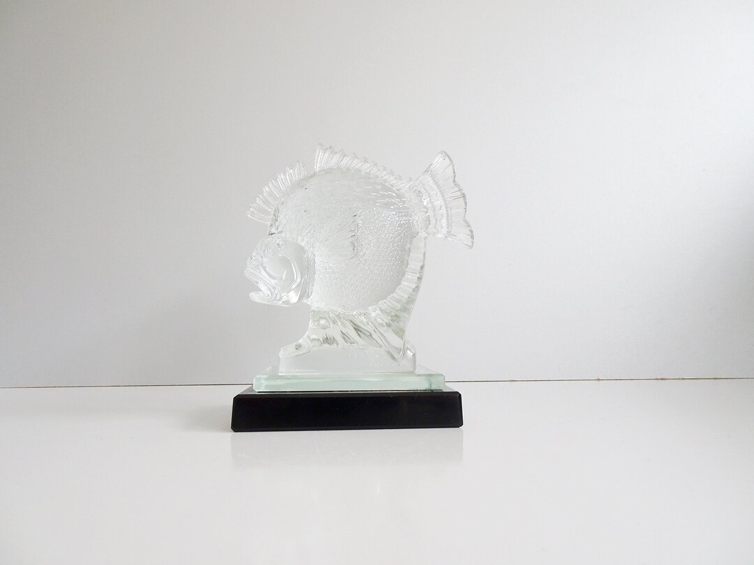 Fish-shaped Glass Sculpture by Ferjac France, Art Deco Glass Art - Etsy