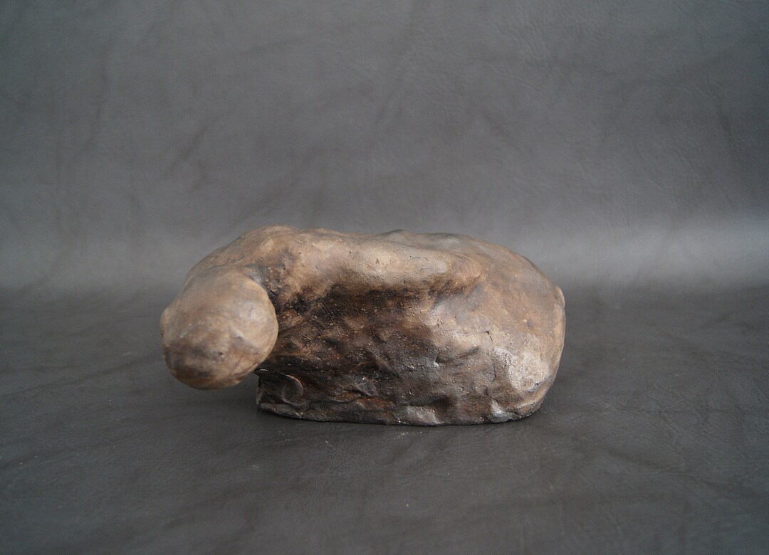 Plaster Sculpture Hand-shaped With Bronze Patinated, Shapeless Body ...