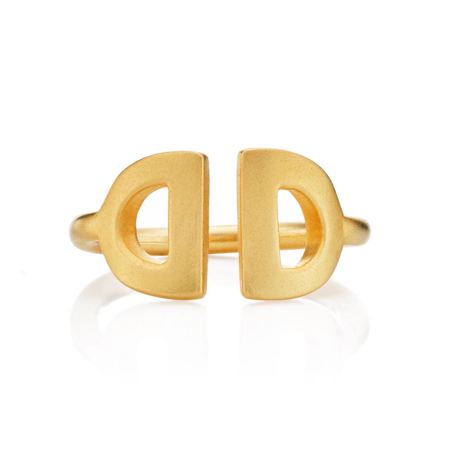 Letter D Ring, Shape Ring in Gold, Gold Plated Ring, Minimalistic Ring ...