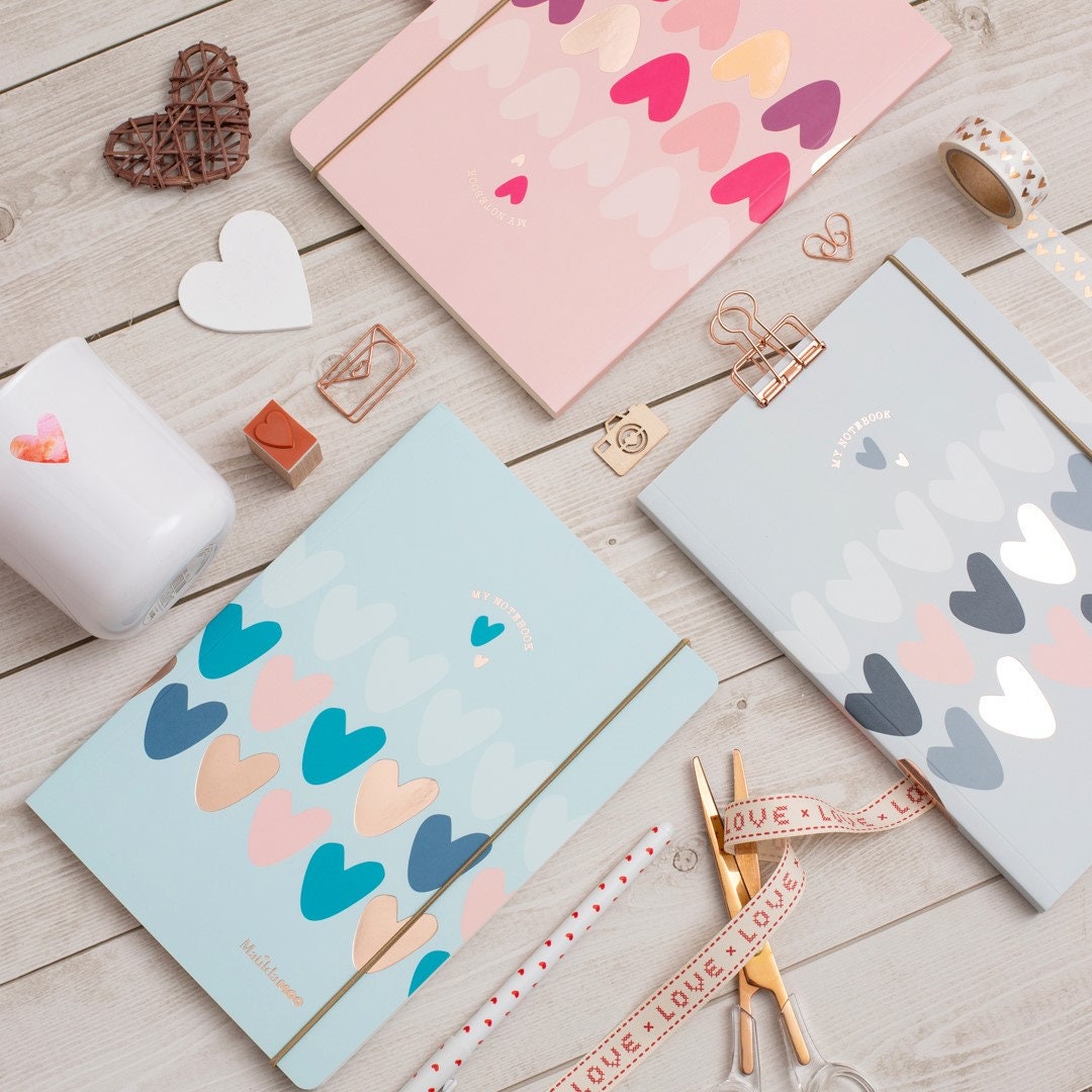 Matilda MOO Notebook Rose Gold Foil - Etsy UK