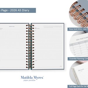 2026 Diary From Matilda Myres | A5 Diary | Day a Page Planner - January ...