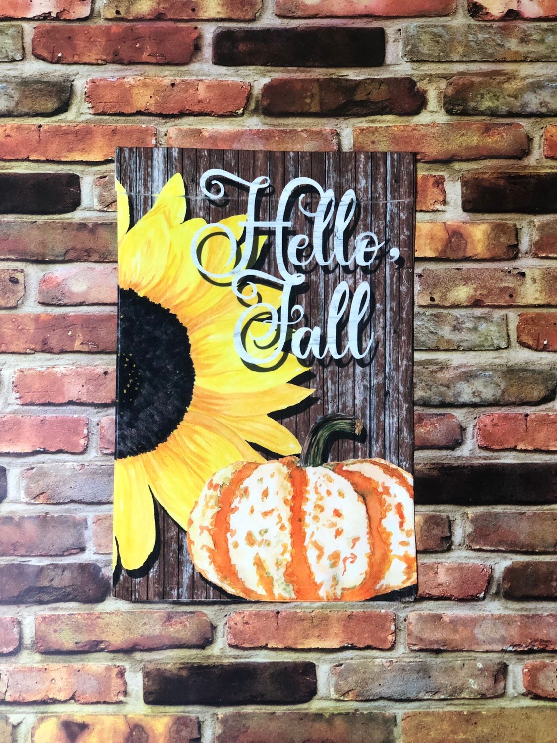Hello Fall Garden Flag / Sunflower Garden Flag / Double Sided Flag ...
